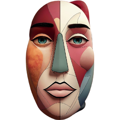 🎨 abstract multi-colored human face・ STL File for 3D printing・Cults