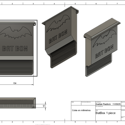 🦇 Bat Box - The Bat house・ STL File for 3D printing・Cults