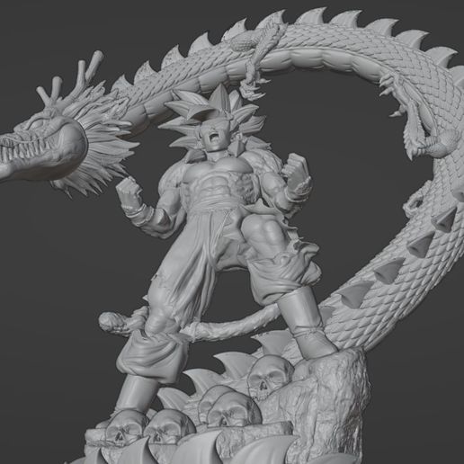 🐉 Goku Dark SS4・ STL File for 3D printing・Cults
