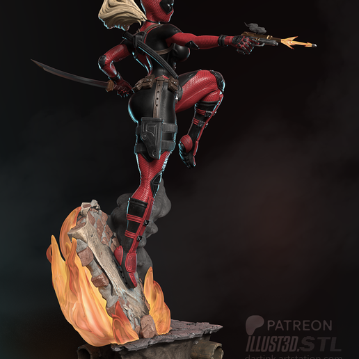 🥵 Lady Deadpool Fanart・ 3D File for 3D printing・Cults