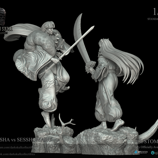 STL file INUYASHA vs SESSHOMARU 🗿 ・3D printable model to download・Cults