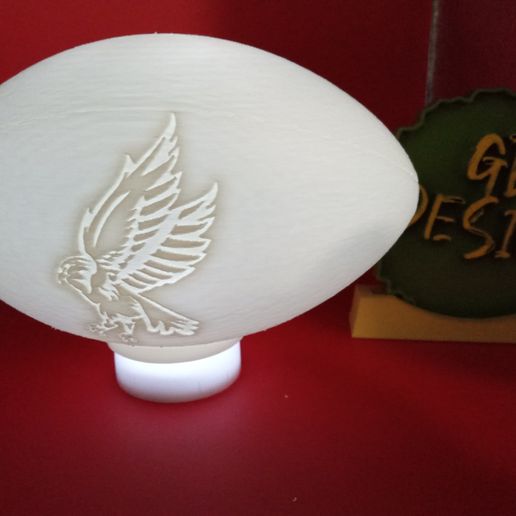 STL file Custom #1 3D RedHawks High School 3D Football Light 🏫 ・3D ...