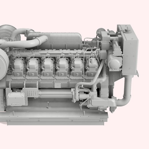 🐱 Cat 3512 diesel engine marine・ STL File for 3D printing・Cults