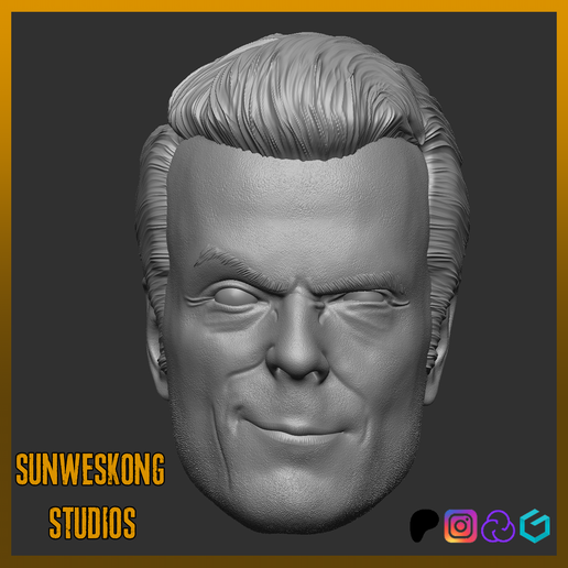 🦸 Sam Lake Max Payne Smirk Headsculpt・ STL File for 3D printing・Cults