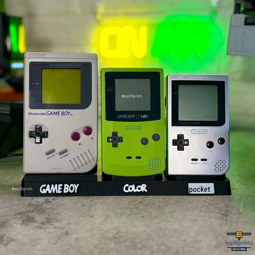🎨 GAMEBOY CLASSIC & GAMEBOY COLOR & GAMEBOY POCKET TRIPLE DISPLAY STAND ...