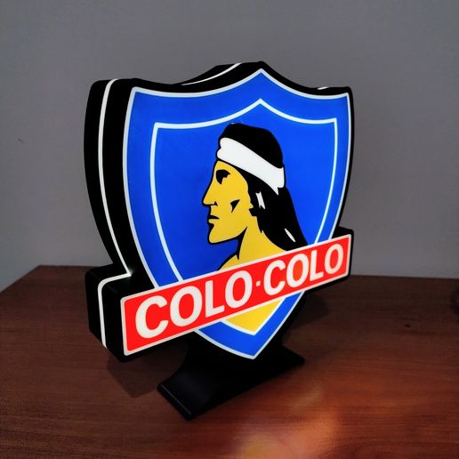 STL file Escudo Colo Colo Color Lightbox lamp 🎨 (3MF)・Model to download ...
