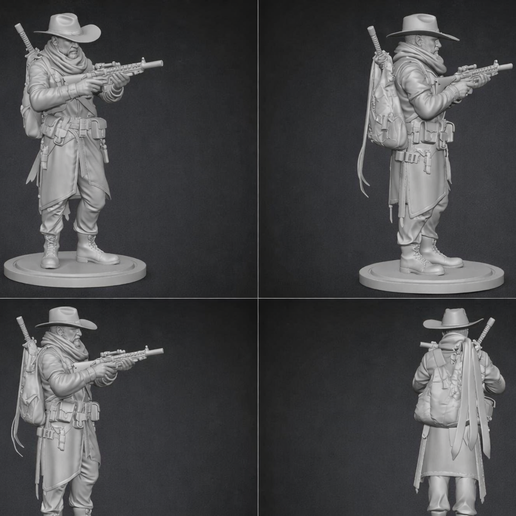 🤠 A.R. Cowboy – Futuristic Sci-Fi Cowboy Miniature・ STL File for 3D ...