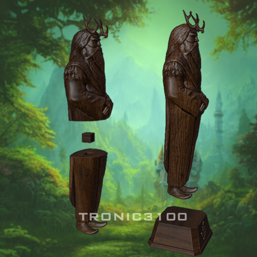 🎲 D&D Statue of Silvanus・ STL File for 3D printing・Cults