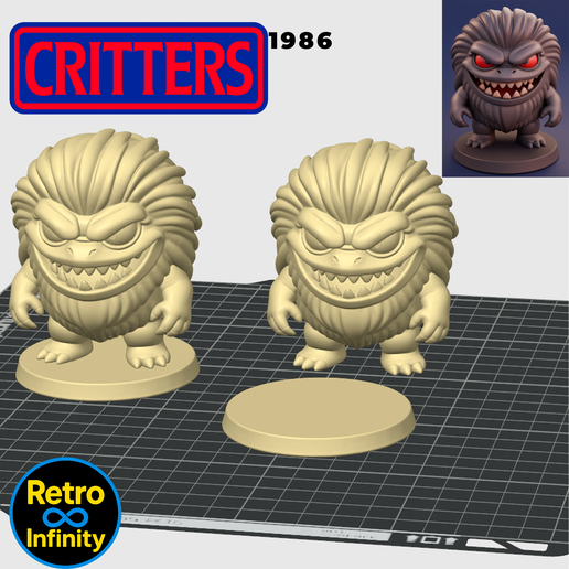 ♾️ Critter - Critters / The Critters 3D figure Retro Infinity style ...