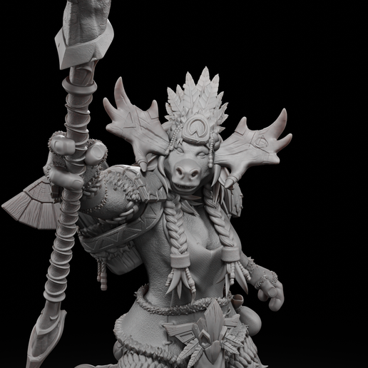 🗺️ Tauren Highmountain Druid - World of Warcraft・ STL File for 3D ...