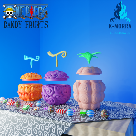 😈 One Piece Devil Fruits Caramel・ STL File for ・Cults