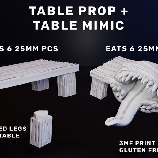 👹 Table Prop, Mimic (DND / TTRPG)・Free STL File for 3D printing・Cults