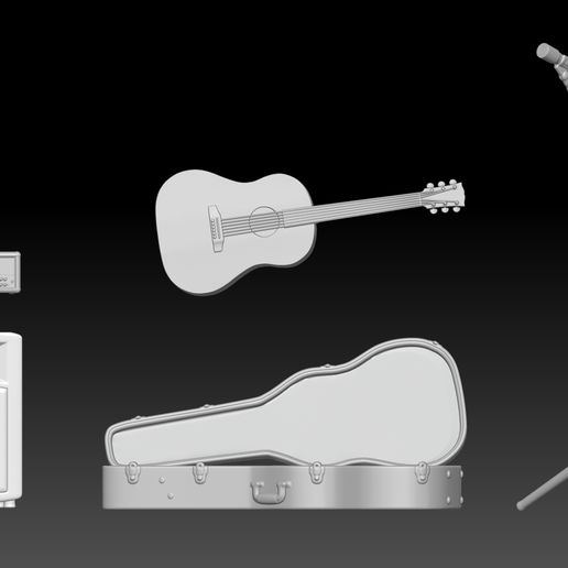 🎵 street musician props・ STL File for 3D printing・Cults