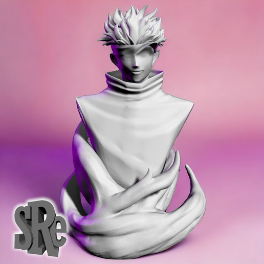👤 Gojo Bust - Jujutsu Kaisen・ STL File for 3D printing・Cults