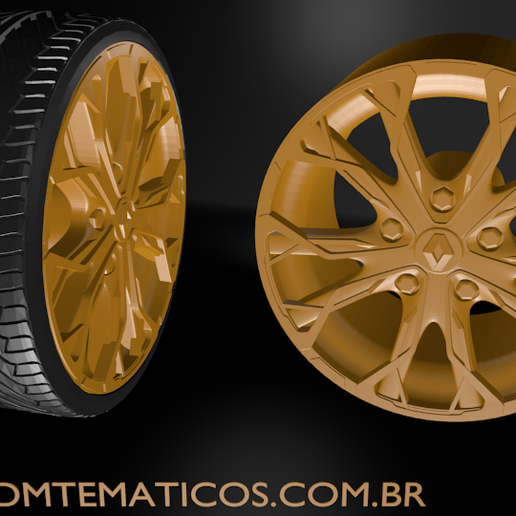 🛞 RODA SANDERO RS・ STL File for 3D printing・Cults