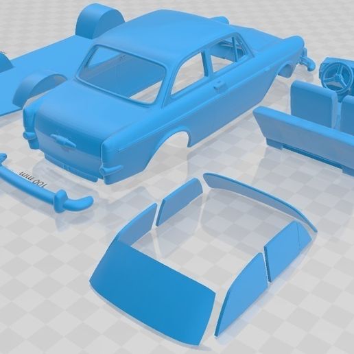 🚗 Volkswagen 1500 Notchback 1961 Printable Car・ 3D File for ・Cults