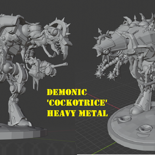 🔮 heavy metal demon blight-walker・ OBJ File for 3D printing・Cults