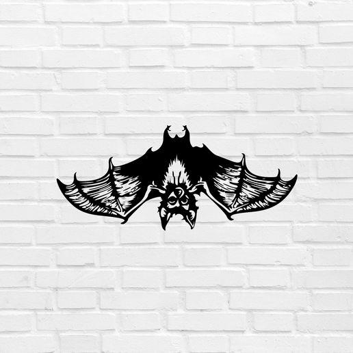 STL file Halloween bat wall decoration 🎃 (SVG)・3D printable model to ...