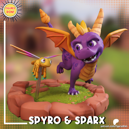 Archivo 3D Spyro and Sparx - Spyro the Dragon 🐉 ・Diseño de impresora 3D ...