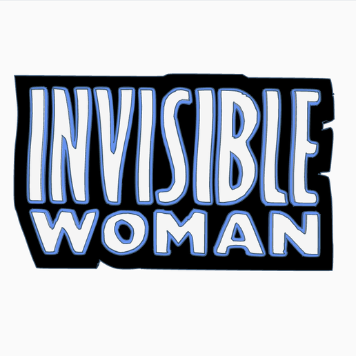 🫥 INVISIBLE WOMAN Logo Display by MANIACMANCAVE3D・ STL File for 3D ...