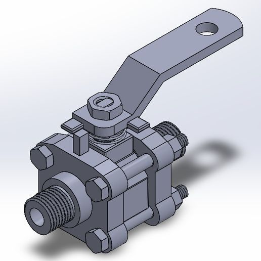 🎒 3-Piece Ball Valve 3/4 Inch Series SS-62TS6・ STL File for 3D printing ...
