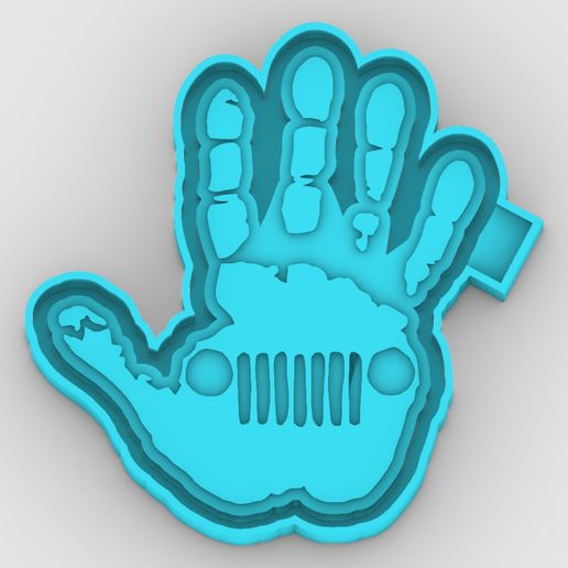 Archivo STL jeep hand 3 - freshie mold - STL for silicone mold ・Modelo ...