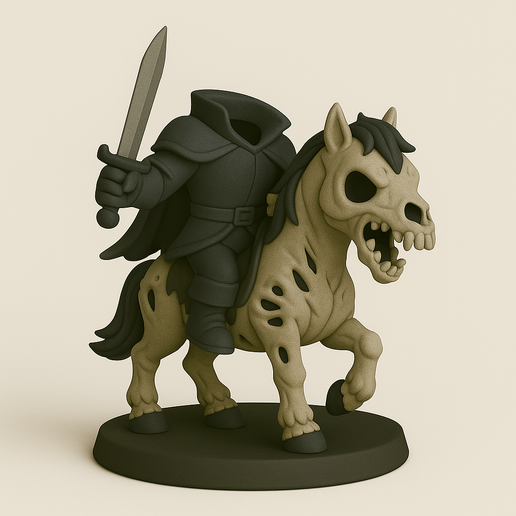 🎬 Chibi Creatures – Movies - Headless Horseman・ STL File for 3D ...