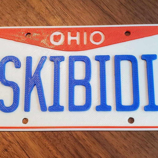 🚽 Skibidi Ohio Toilet - Decorative joke Ohio License Plate・ STL File ...