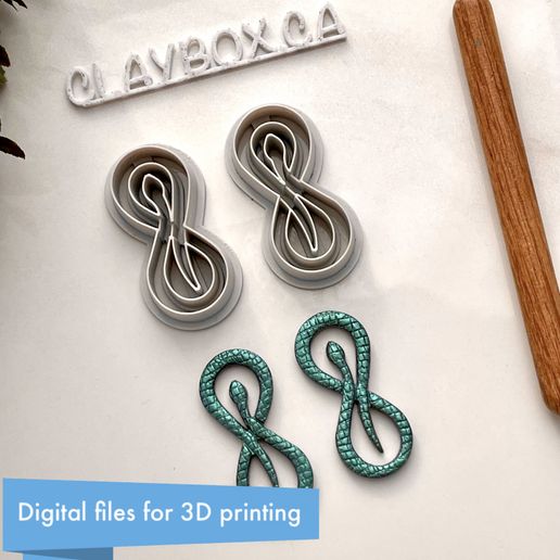 3D file Infinity snake polymer clay cutter - ten sizes ♾️ ・3D printable ...