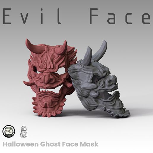 🎉 Evil Face・Free STL File for ・Cults