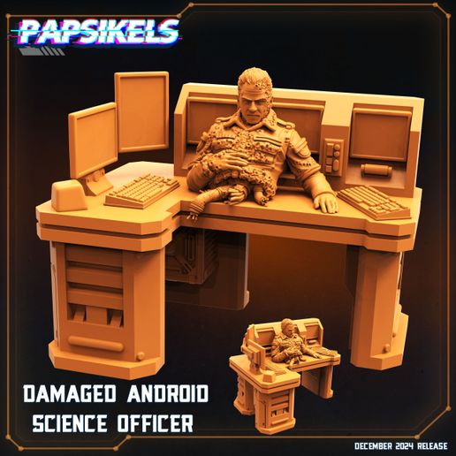 🤖 DAMAGED ANDROID SCIENCE OFFICER・ 3D File for 3D printing・Cults