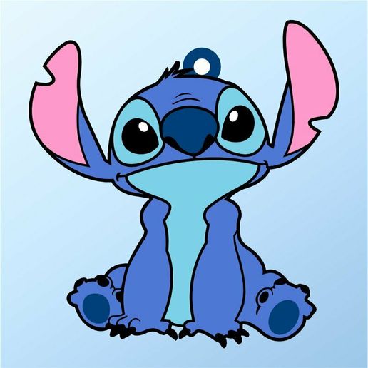 🗝️ Stitch keychain・ STL File for 3D printing・Cults