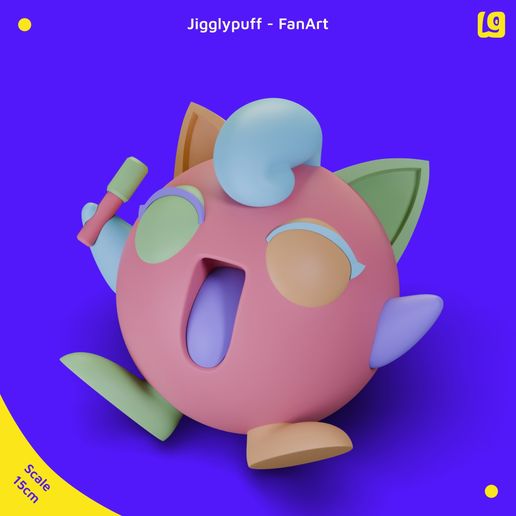 MultiColor Version Jigglypuff Lying and Laughing from the Pokemon Anime ...