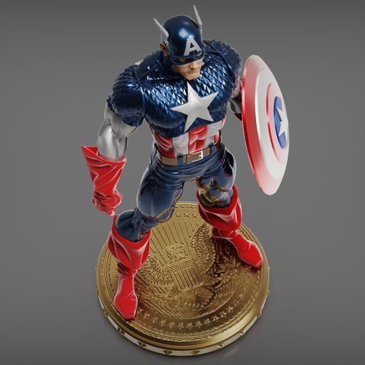 🦸 Captain America・ STL File for 3D printing・Cults
