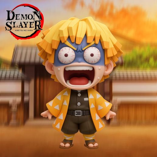 🎬 Zenitsu Funny Face Demon Slayer・ STL File for 3D printing・Cults