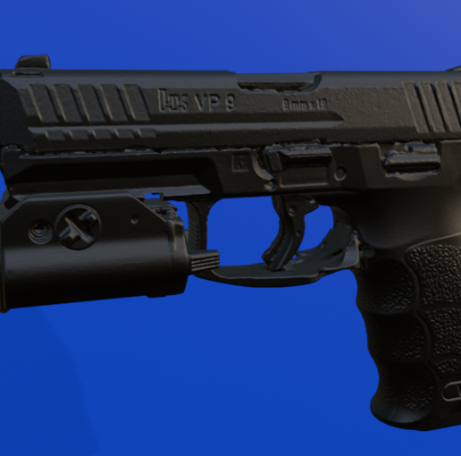 STL file Heckler & Koch - HK VP9 + Streamlight TLR1 real size. 🎒 ・3D ...