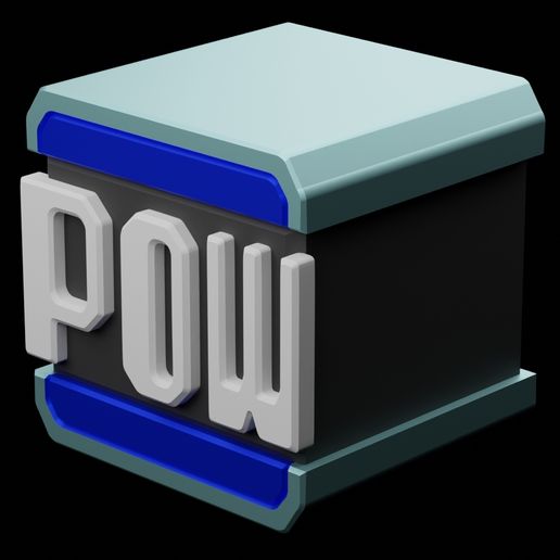 🎲 POW BLOCK - SUPER MARIO・Free STL File for ・Cults