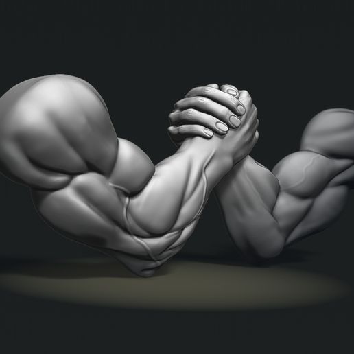 💪 Arm Wrestling 3D Model・ STL File for 3D printing・Cults