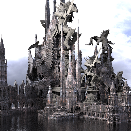 Fichier OBJ Lycan Werewolf Arch City 3 Kitbash 3 🐺 ・Plan pour ...