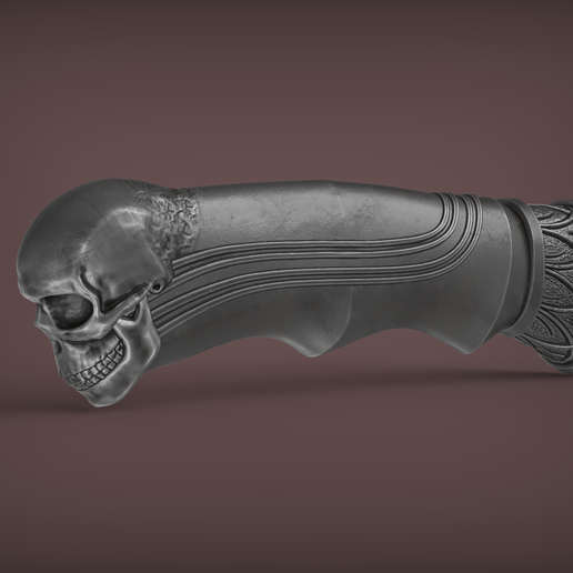 💀 Skull Knife Handle 3D model・ STL File for 3D printing and CNC ...