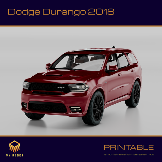 🚗 Dodge Durango 2018・ 3D File for 3D printing・Cults