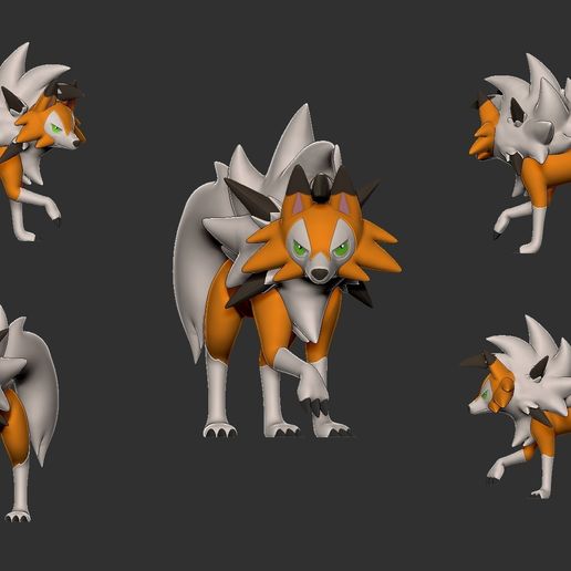 🐉 rockruff and lycanrock form with 1/20 scale・ STL File for 3D printing ...