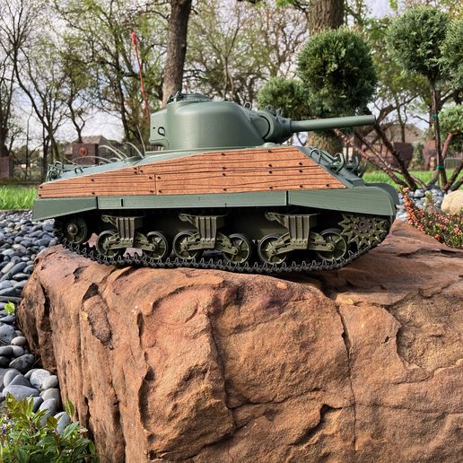 🪵 1/16 Sherman Wood Side Armor・ STL File for 3D printing・Cults