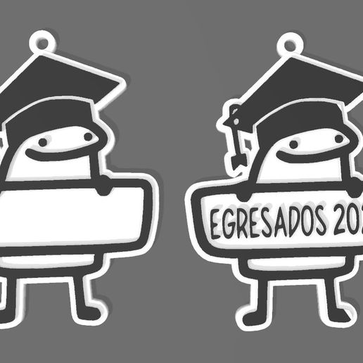 STL file Key ring Flork graduate 2024 🔑 ・Model to download and 3D print ...