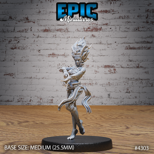 ♀️ Young Efreeti Female ‧ DnD Miniature ‧ Tabletop Miniatures ‧ Gaming ...