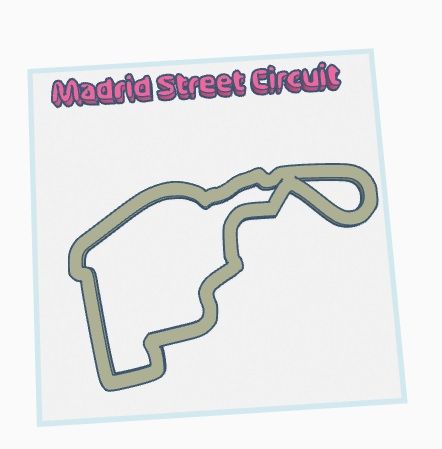 🗺️ Track Map Madrid F1 Circuit・ 3D File for 3D printing・Cults