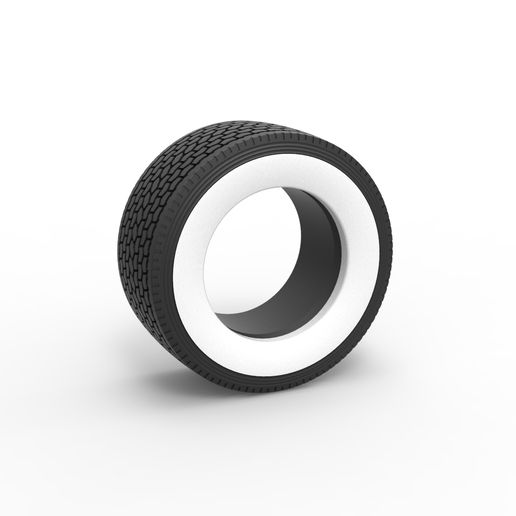 🛞 Diecast Super single semi Whitewall tire Scale 1:25・ 3D File for ・Cults