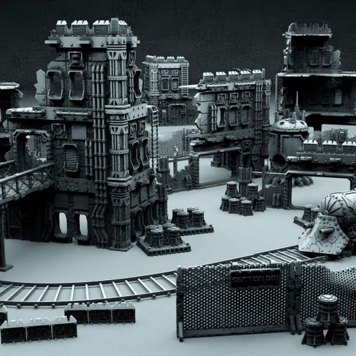 🎲 Imperial industrial sector tabletop terrain with modular walls・ 3D ...