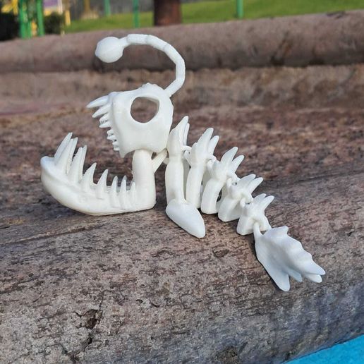 Archivo STL flexi pez diablo esqueleto 🧸 ・Idea de impresión 3D para ...