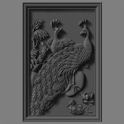 STL file two peacock 🦚 ・3D printing template to download・Cults